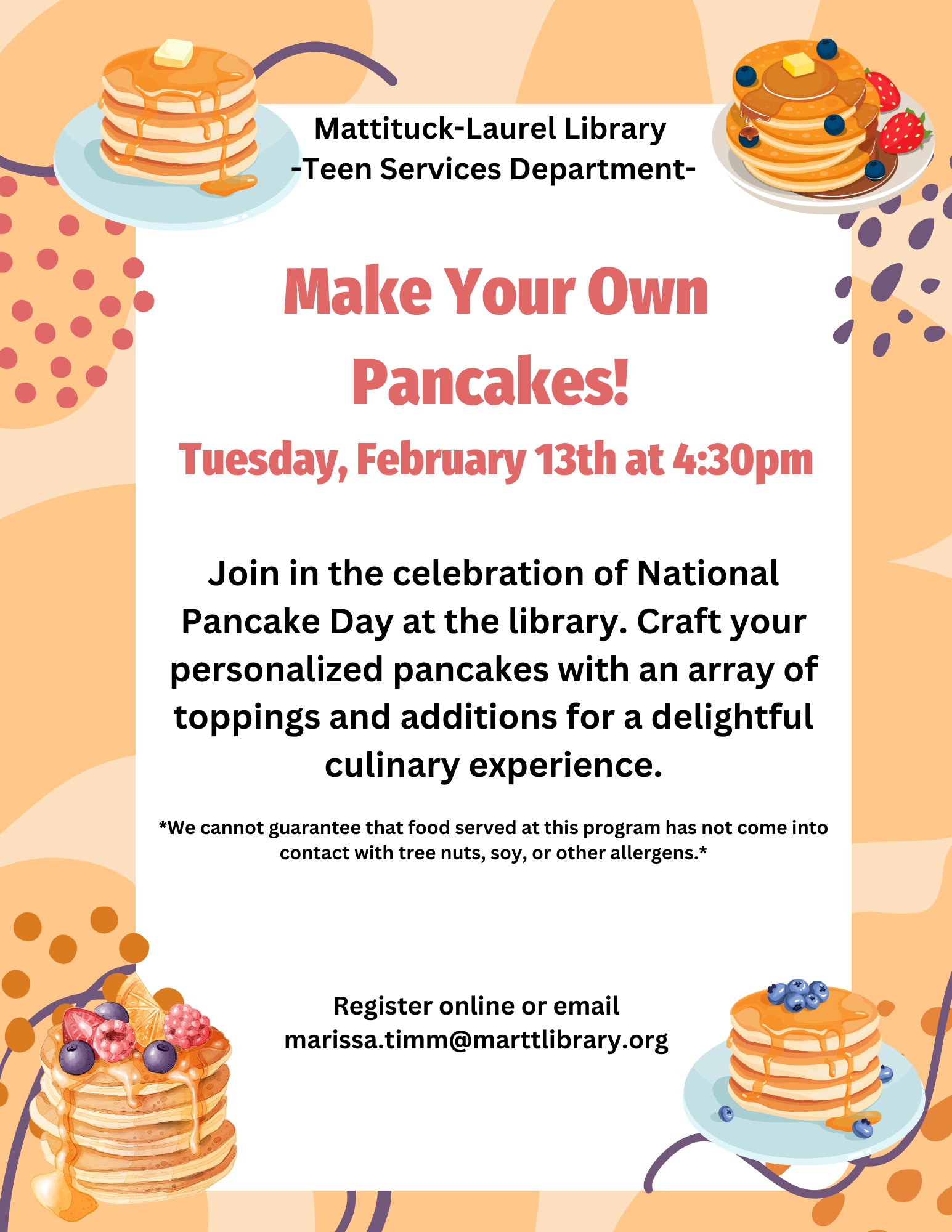 Make Your Own Pancakes | Mattituck-Laurel Library